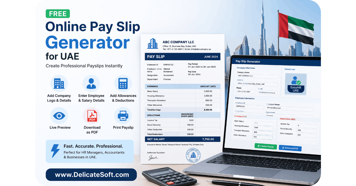 Free Payslip Generator UAE - Create Salary Slip Online